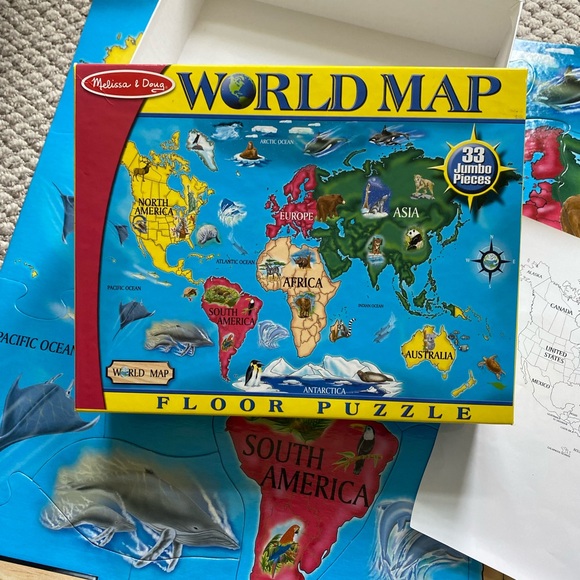 Melissa & Doug | Toys | Melissa Doug World Map Puzzle | Poshmark